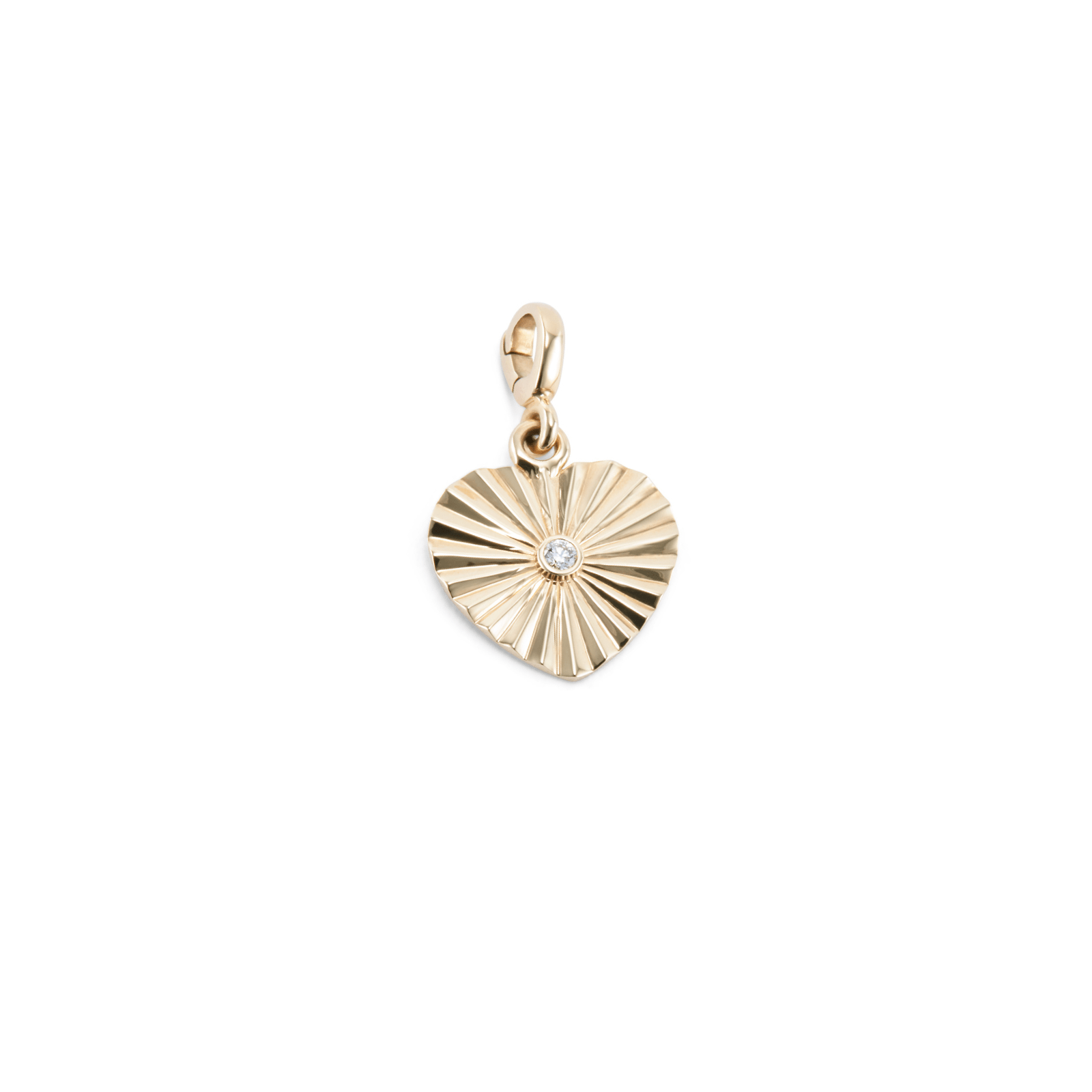 Dolce Amore Luna Yellow Gold Heart Pleated Charm / Dolce Amore – Dolce ...